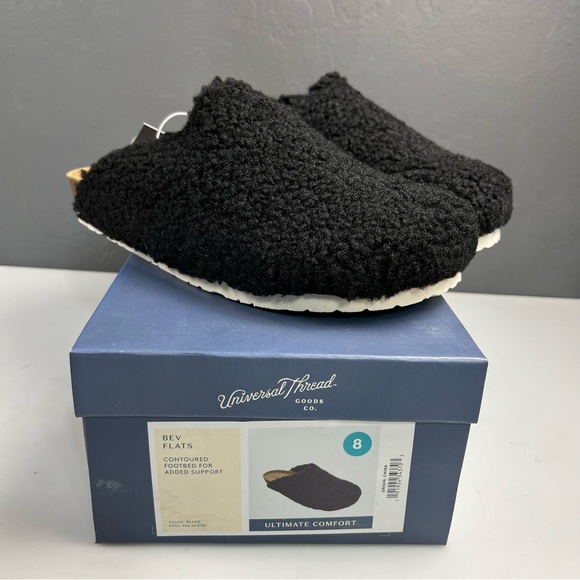 Universal Thread | Shoes | Universal Thread Black Bev Flats Womens Size ...